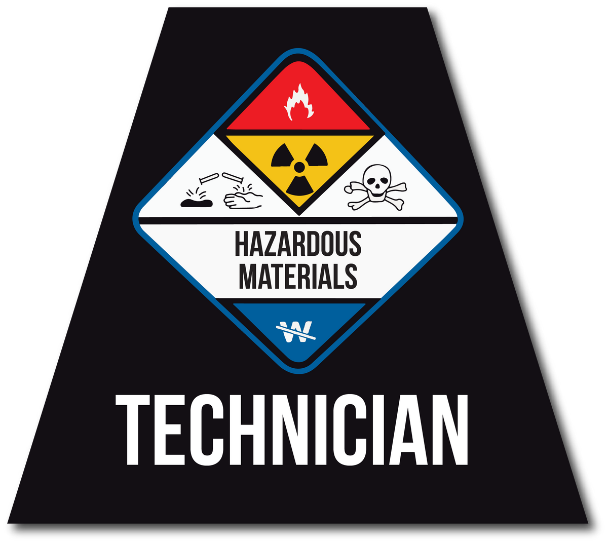 HazMat Technician Reflective Helmet Tetrahedron | DKE Decals – dkedecals