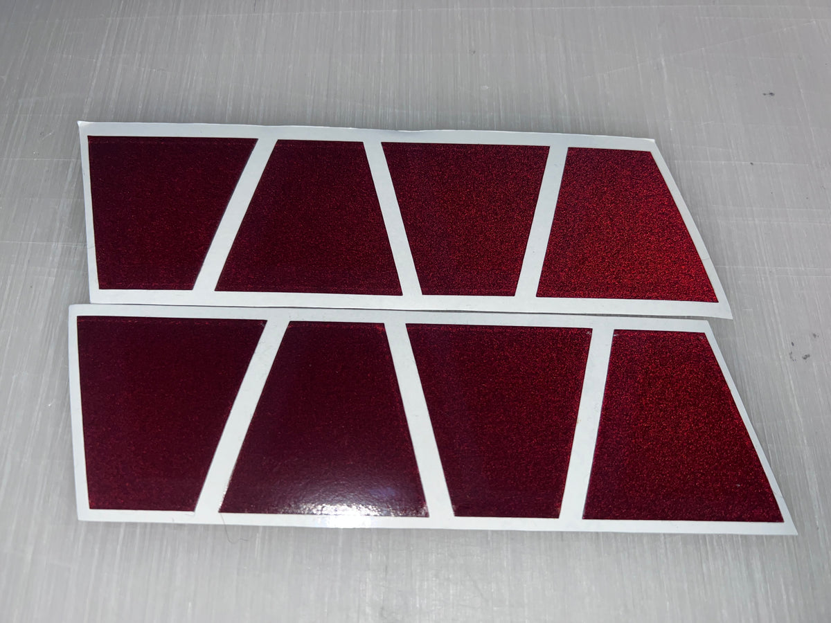 Blacked Out Red Reflective Helmet Tetrahedron 8-Pack | DKE Decals ...