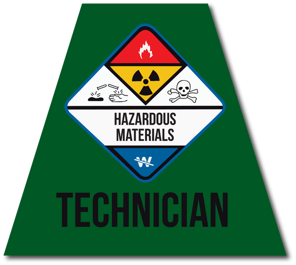 HazMat Technician Reflective Helmet Tetrahedron | DKE Decals – dkedecals