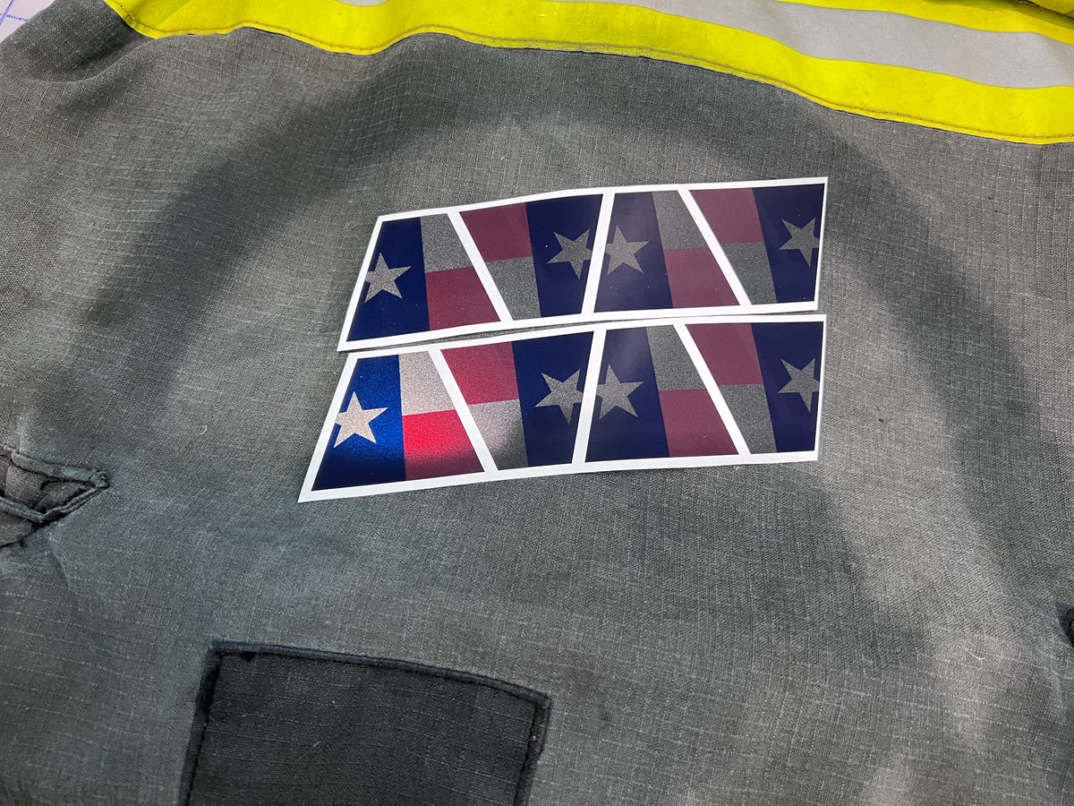 Blacked Out Texas Flag Reflective Helmet Tetrahedron 8-Pack | DKE ...
