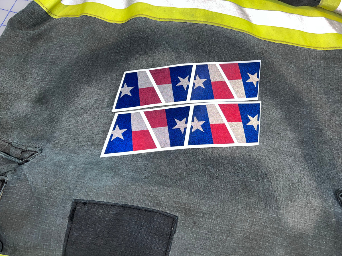 Blacked Out Texas Flag Reflective Helmet Tetrahedron 8-Pack | DKE ...