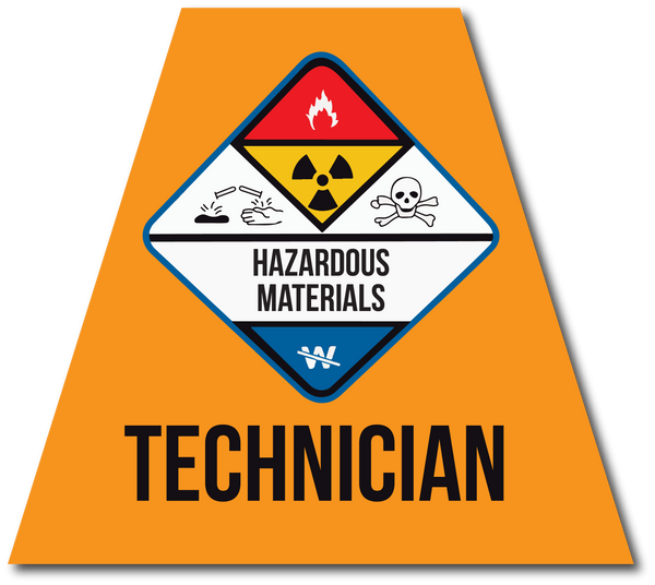 HazMat Technician Reflective Helmet Tetrahedron | DKE Decals – dkedecals