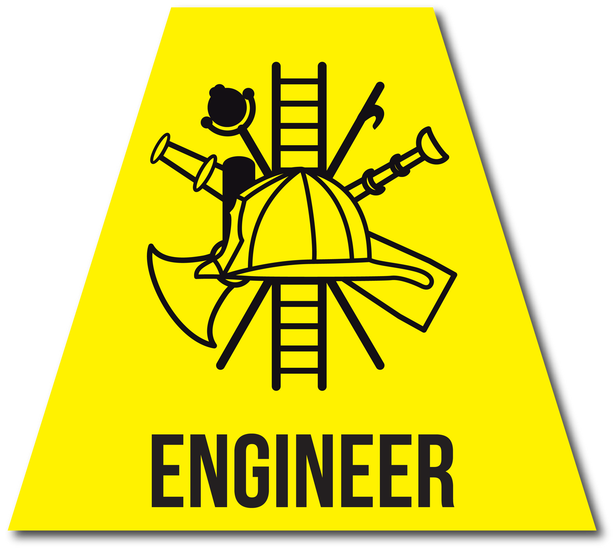 Engineer Reflective Fire Helmet Tetrahedron Decal | DKE Decals – dkedecals