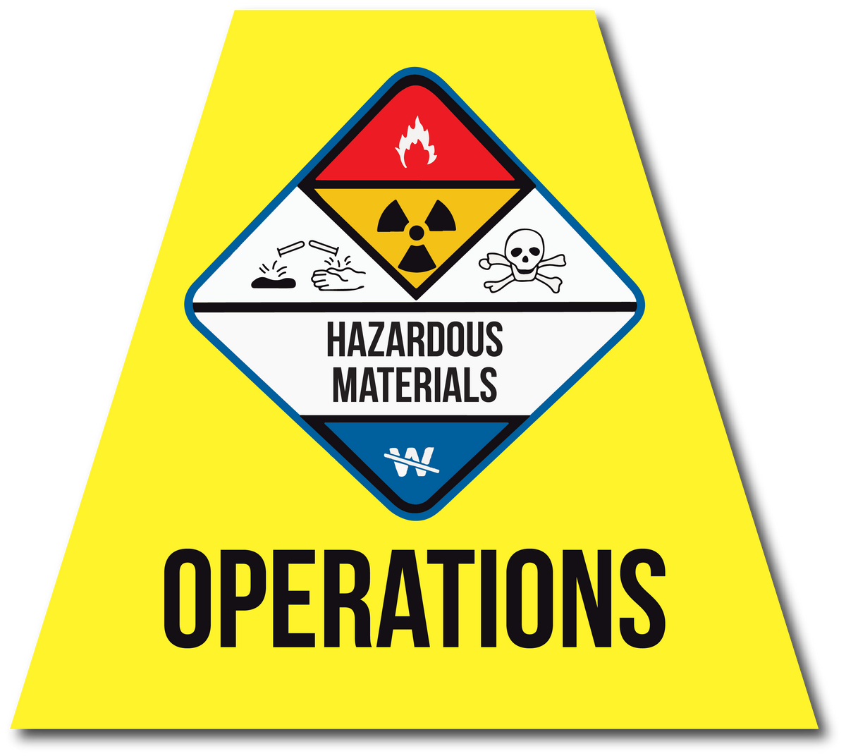 HazMat Operations Reflective Helmet Tetrahedron | DKE Decals – dkedecals
