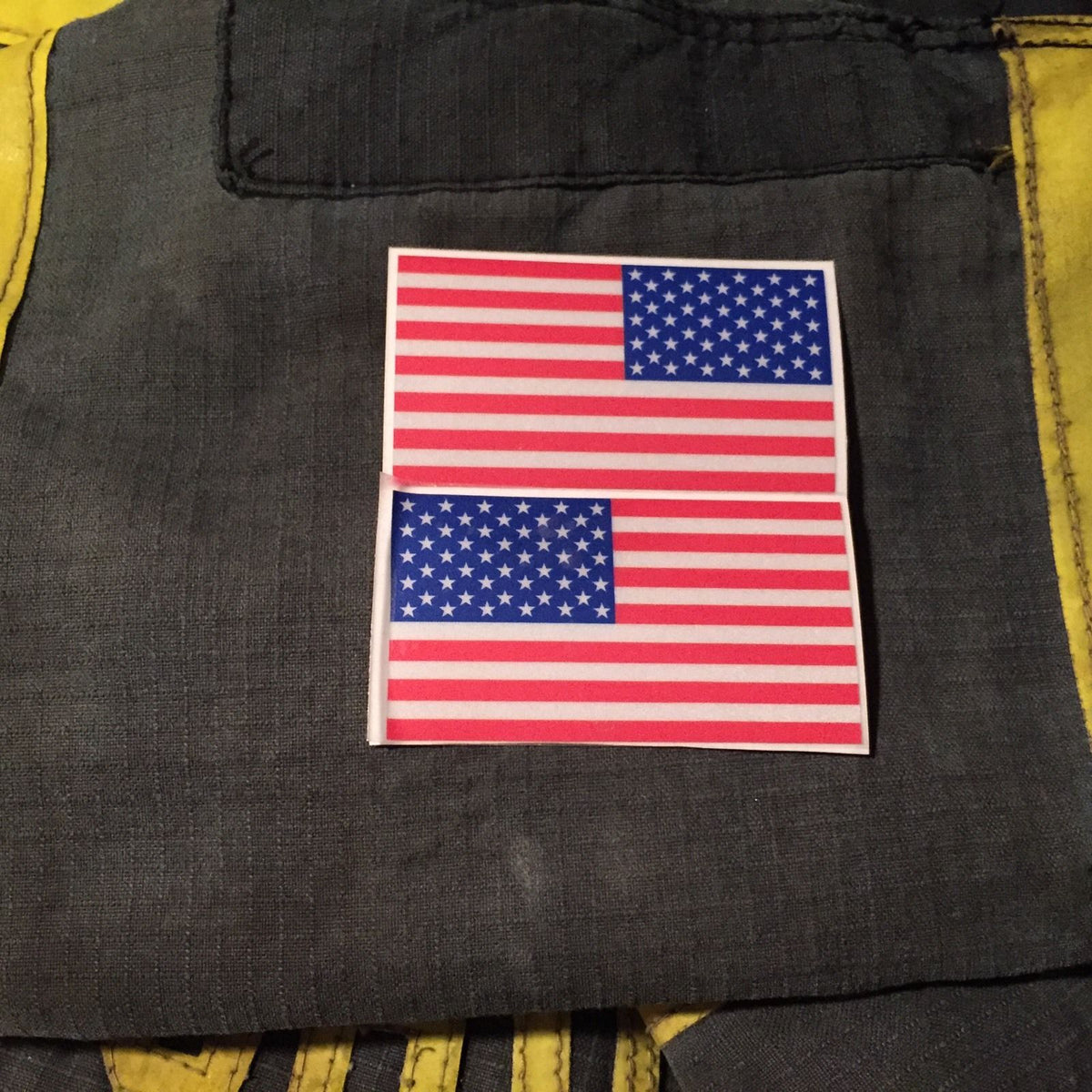American Flags Mirrored Reflective Helmet Decal Police Fire EMS Viny ...