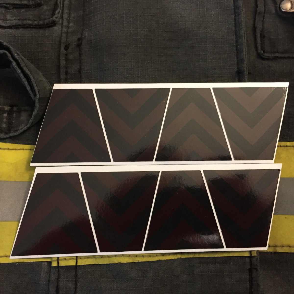 Blacked Out Black & Orange Chevron Reflective Helmet Tetrahedrons (Tets ...