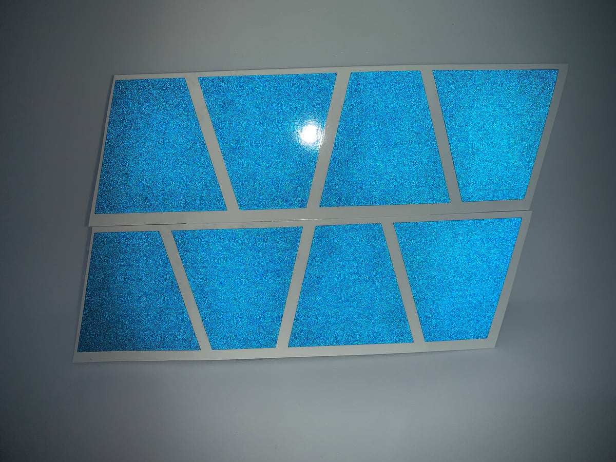 Blacked‑Out Blue Reflective Helmet Tetrahedron 8‑Pack | DKE Decals ...