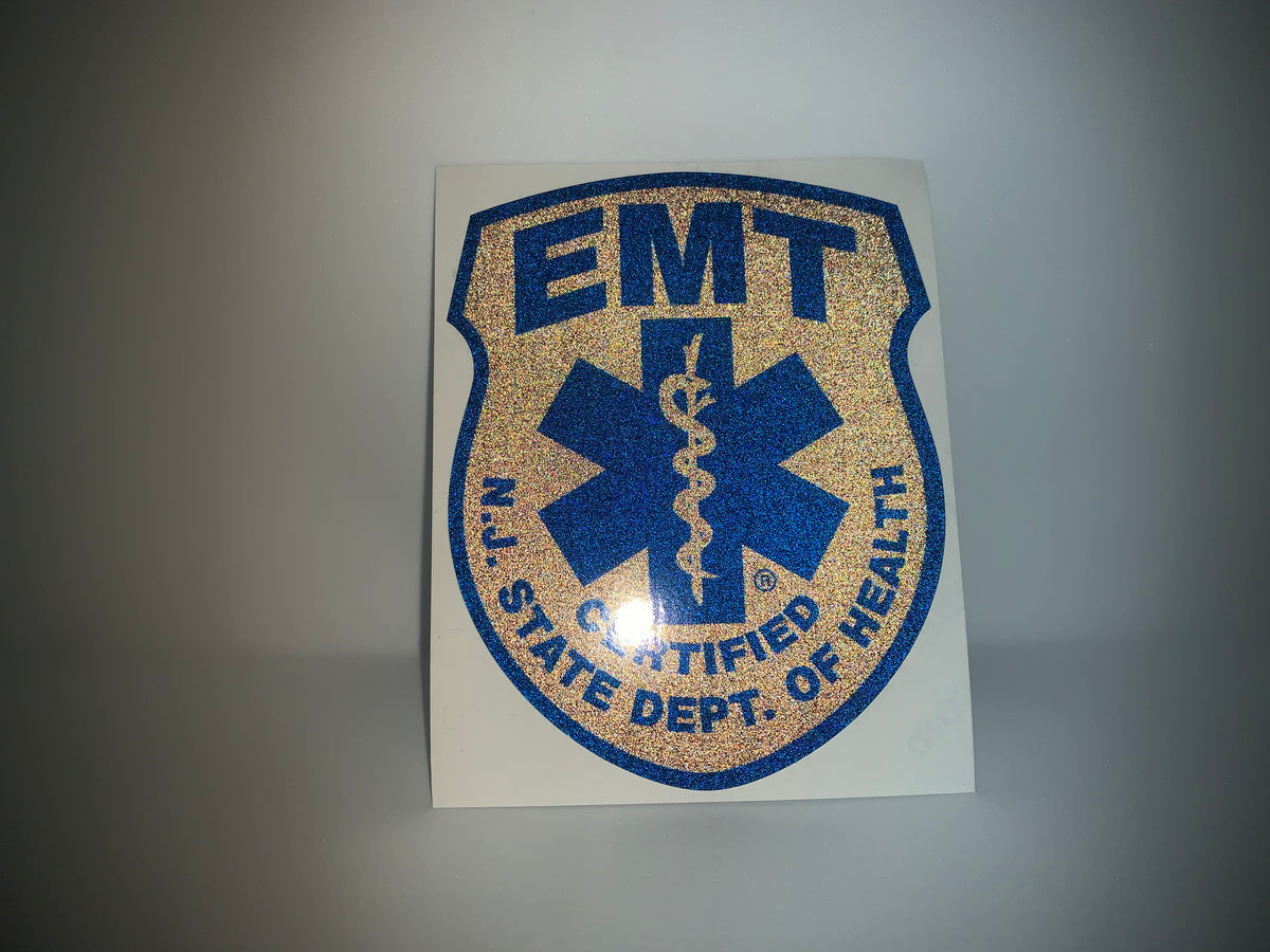 Blacked‑Out New Jersey EMT Patch Reflective Window Decal | DKE Decals ...