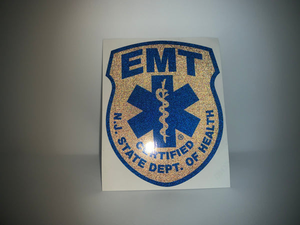 Blacked‑Out New Jersey EMT Patch Reflective Window Decal | DKE Decals ...
