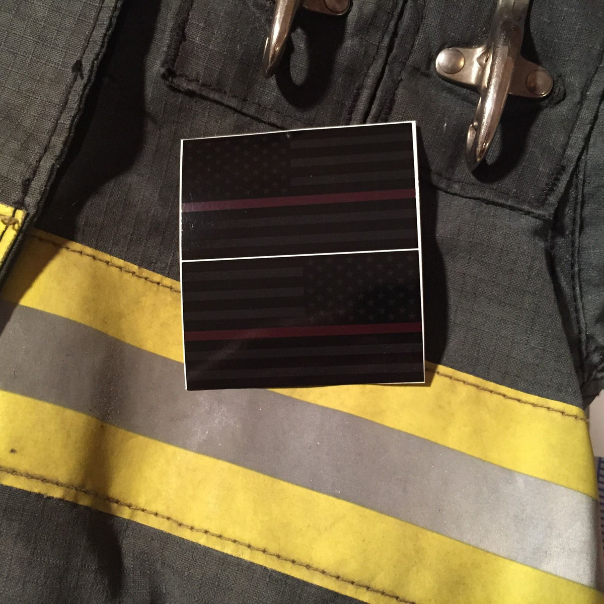 Blacked Out Thin Red Line American Flags Reflective Helmet Decal Police ...