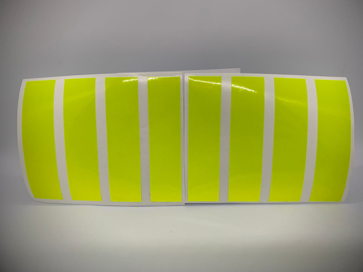 Retro Florescent Yellow Reflective Helmet Bar 8‑Pack | DKE Decals ...