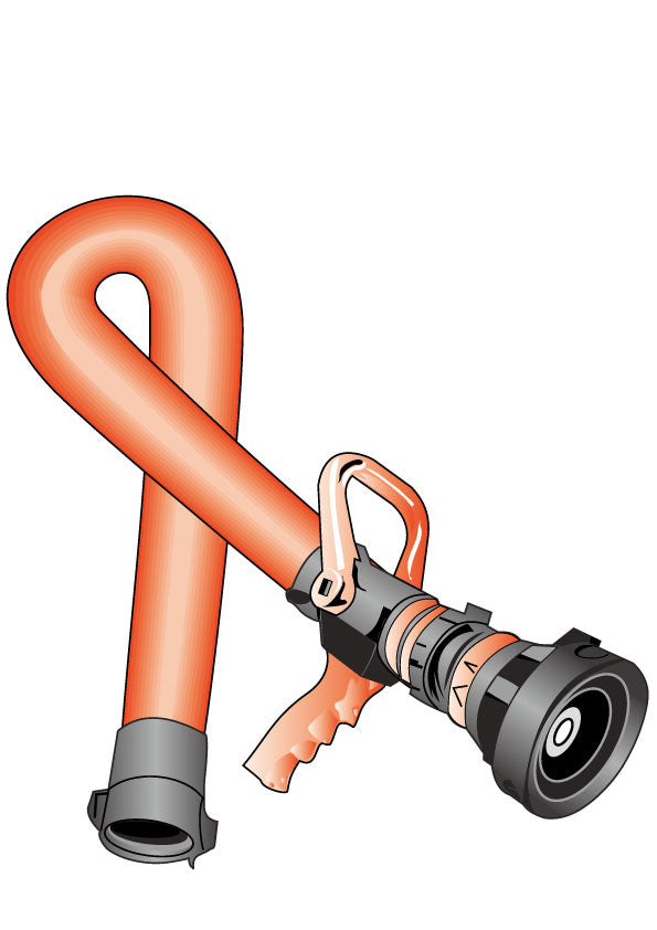 Orange Hose Ribbon Helmet Decal | DKE Decals – dkedecals