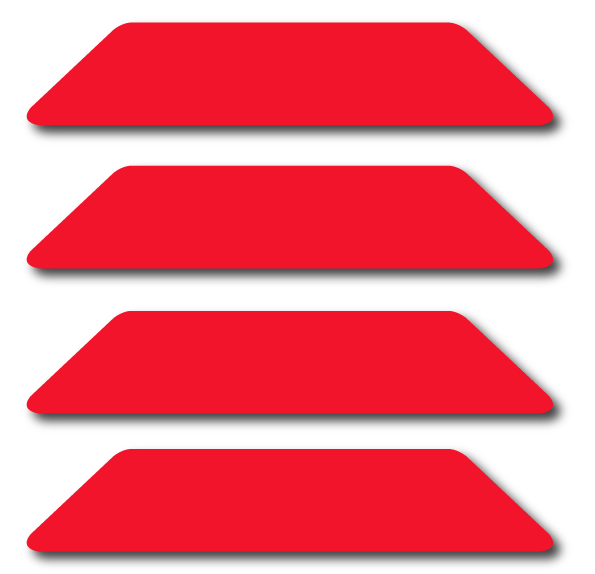 Reflective Bullard Wildland Helmet Strips 4‑Pack | DKE Decals – dkedecals