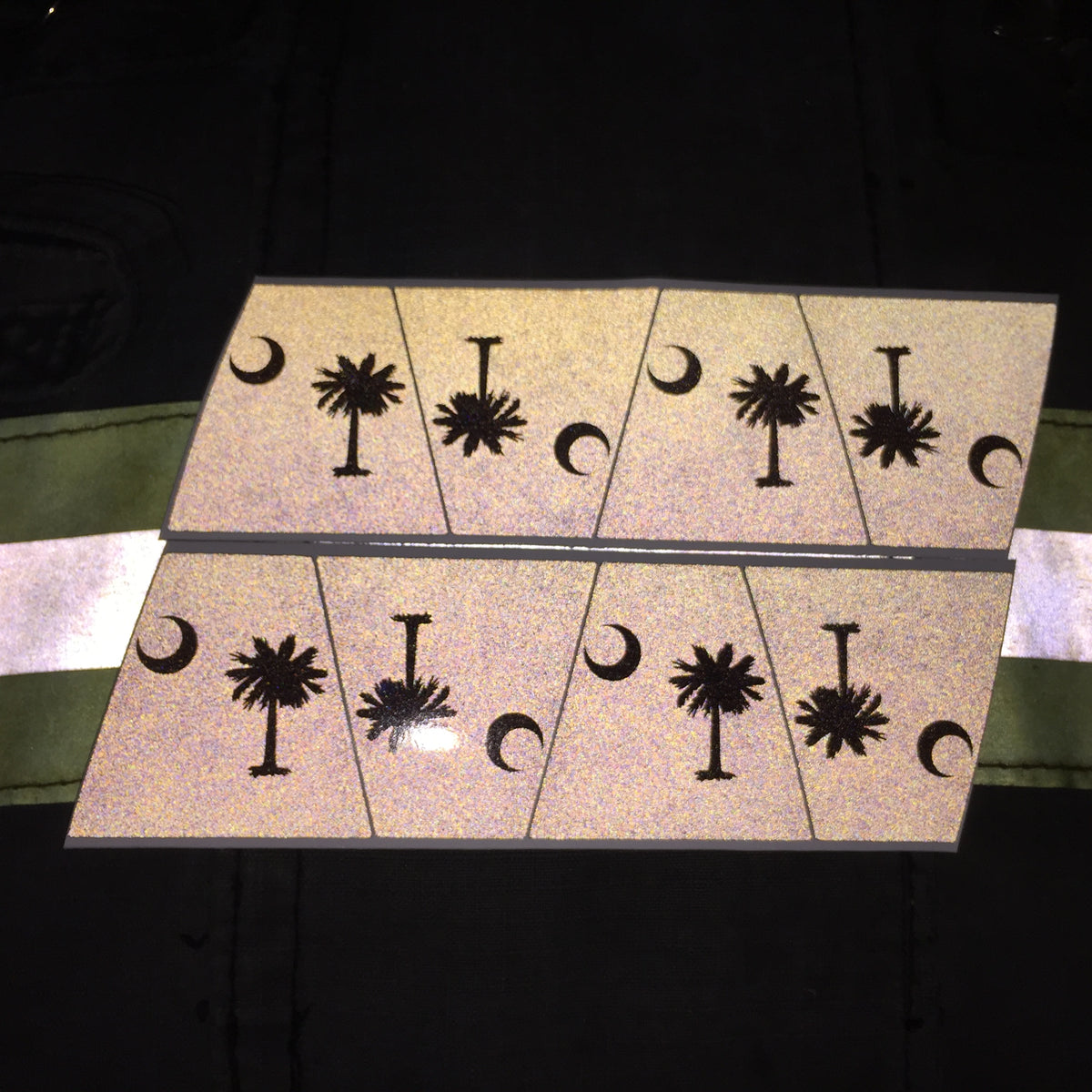 Blacked Out South Carolina Flag Reflective Helmet Tetrahedrons (Tets ...