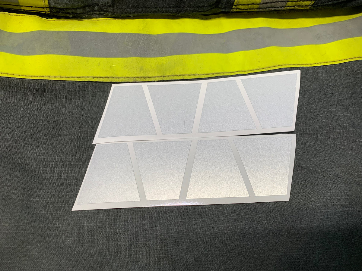Matte White Reflective Helmet Tetrahedron 8‑Pack | DKE Decals – dkedecals